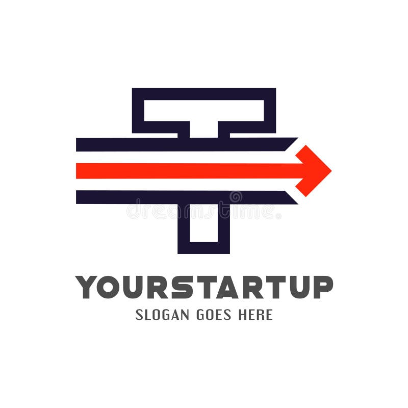 Short Dash Blended with Alphabet for Start Up Company Logo Stock ...