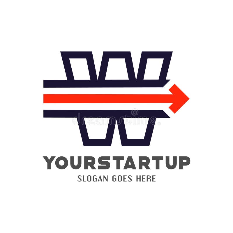Short Dash Blended with Alphabet for Start Up Company Logo Stock ...