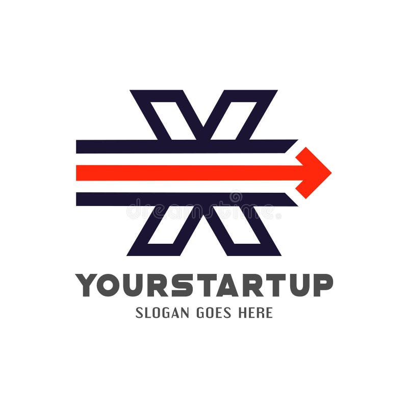 Short Dash Blended with Alphabet for Start Up Company Logo Stock ...