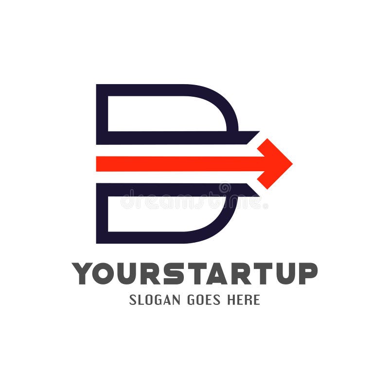 Short Dash Blended with Alphabet for Start Up Company Logo Stock Vector ...