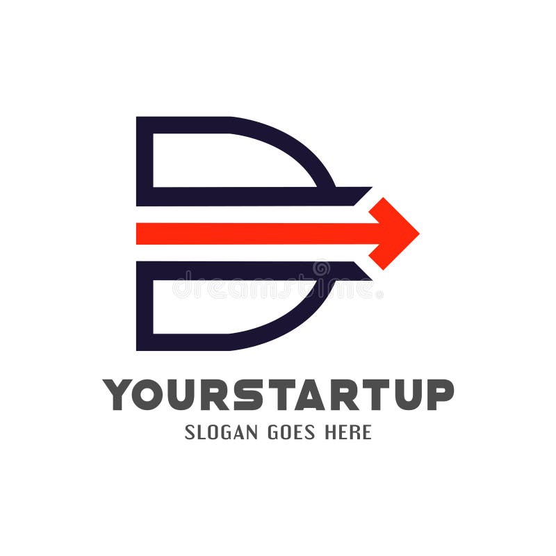 Short Dash Blended with Alphabet for Start Up Company Logo Stock Vector ...