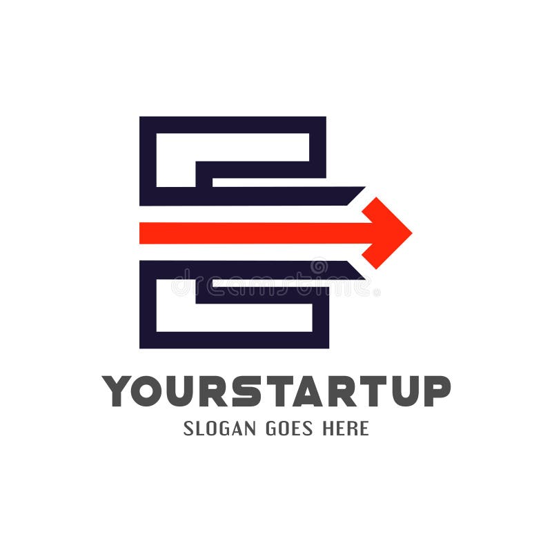 Short Dash Blended with Alphabet for Start Up Company Logo Stock Vector ...