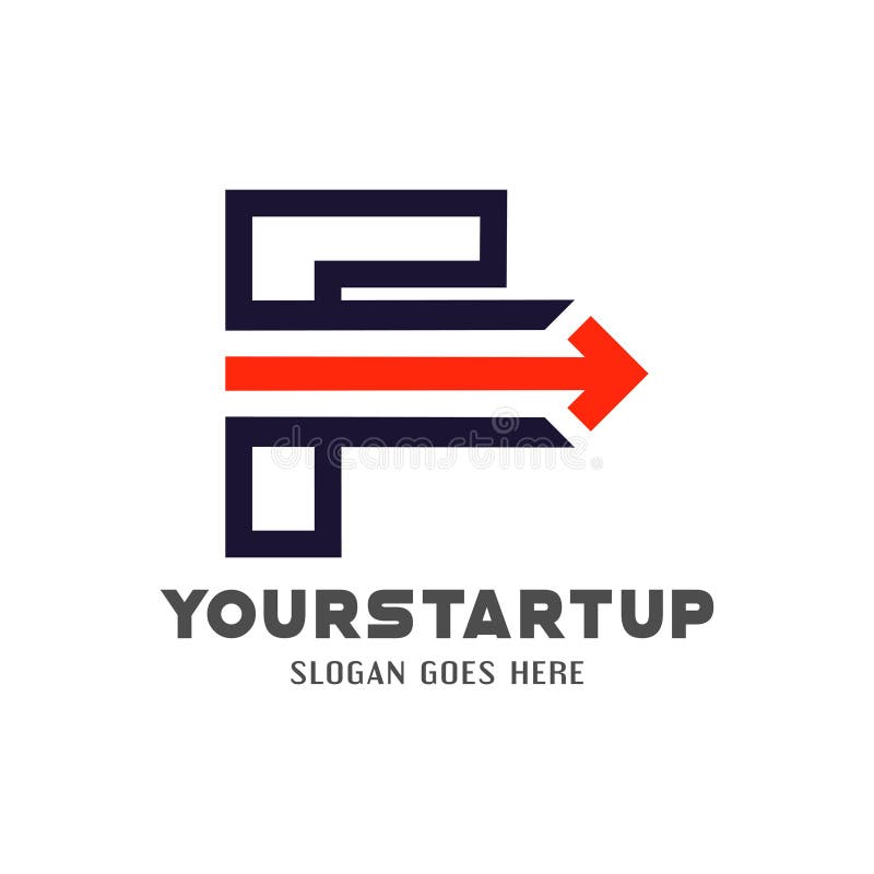 Short Dash Blended with Alphabet for Start Up Company Logo Stock Vector ...