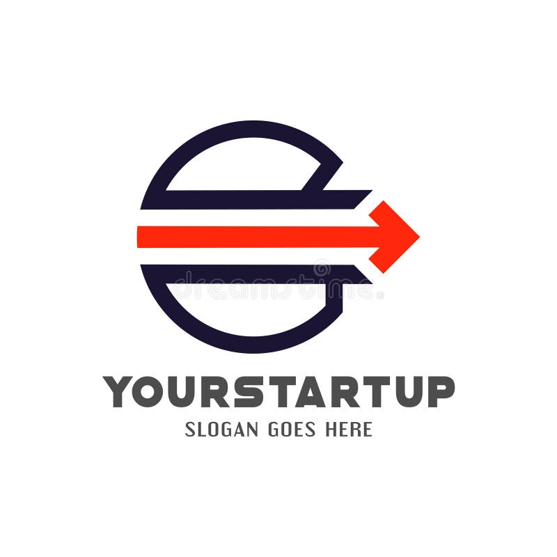Short Dash Blended with Alphabet for Start Up Company Logo Stock ...