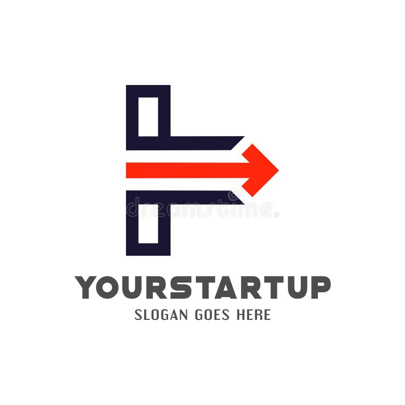 Short Dash Blended with Alphabet for Start Up Company Logo Stock ...