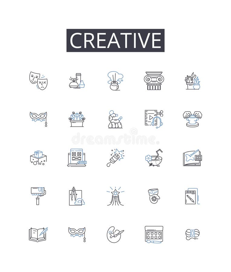 Creative Line Icons Collection. Innovative, Resourceful, Artistic ...