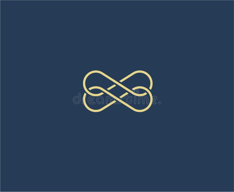 Logo Knot in the Form of Infinity Simple Black and White Emblem Tightly ...
