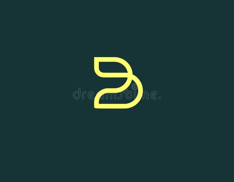 Linear Yellow Logo Letter B Symbol for Business Company Stock ...