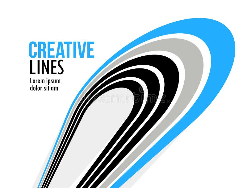 Creative Lines Vector Abstract Background, 3D Perspective Linear ...