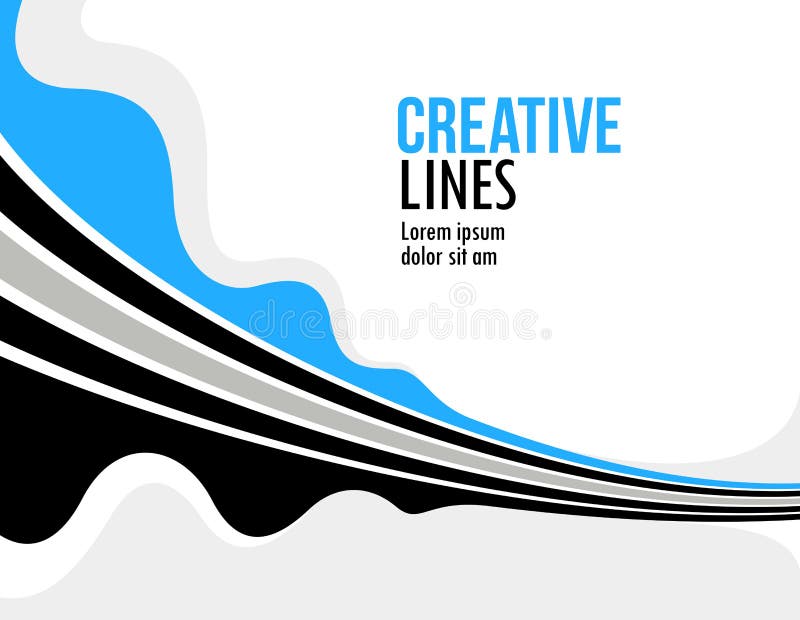 Creative Lines Vector Abstract Background, 3D Perspective Linear ...