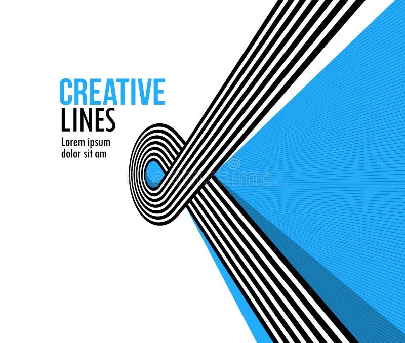 Creative Lines Vector Abstract Background, 3D Perspective Linear ...