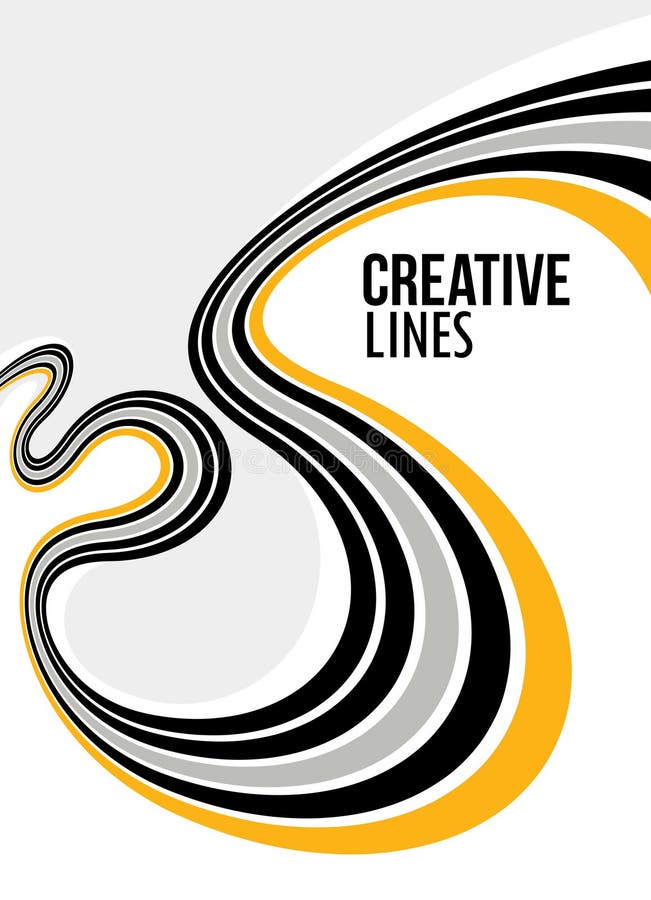 Creative Lines Vector Abstract Background, 3D Perspective Linear ...