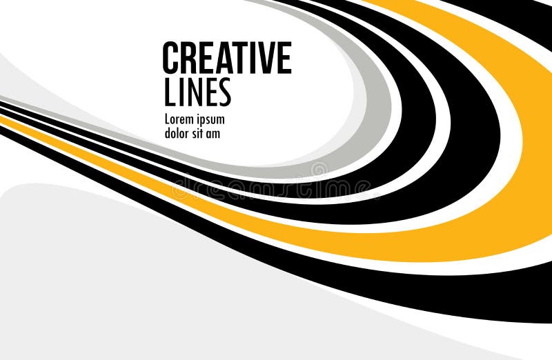 Creative Lines Vector Abstract Background, 3D Perspective Linear ...