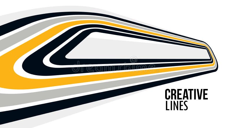 Creative Lines Vector Abstract Background, 3D Perspective Linear ...