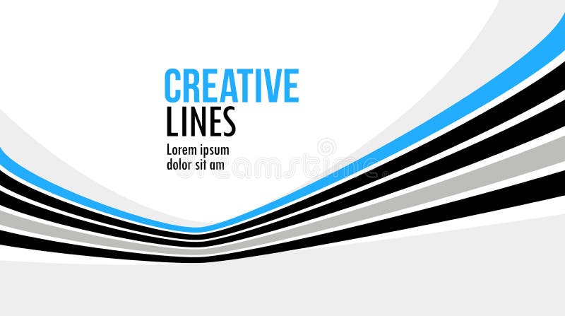 Creative Lines Vector Abstract Background, 3D Perspective Linear ...