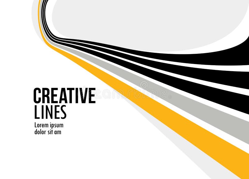 Creative Lines Vector Abstract Background, 3D Perspective Linear ...