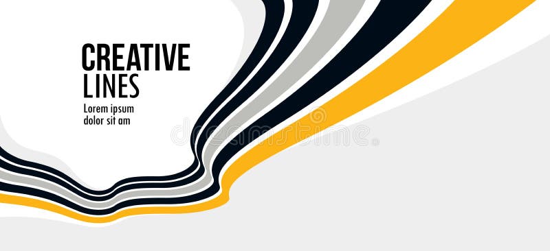 Creative Lines Vector Abstract Background, 3D Perspective Linear ...