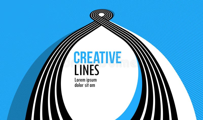 Creative Lines Vector Abstract Background, 3D Perspective Linear ...