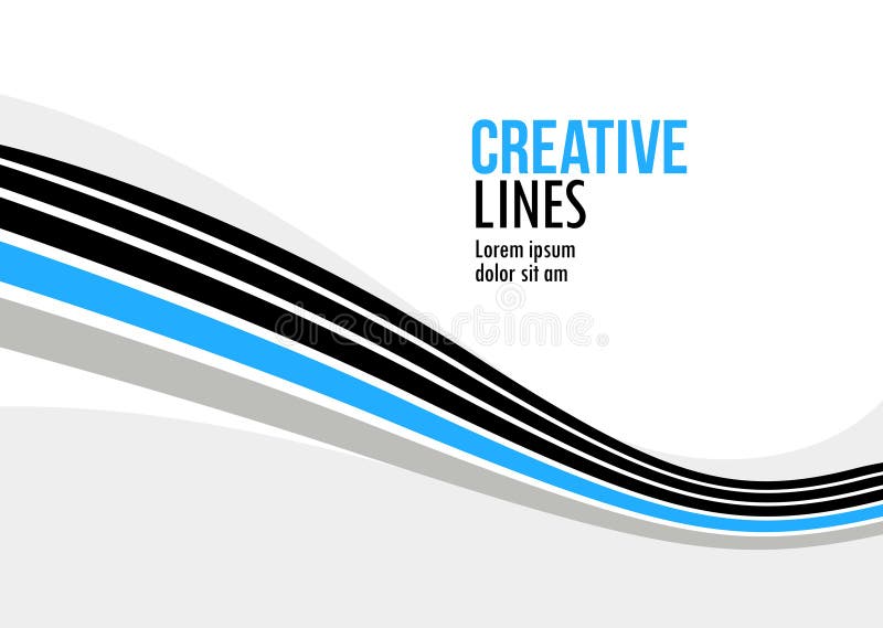 Creative Lines Vector Abstract Background, 3D Perspective Linear ...