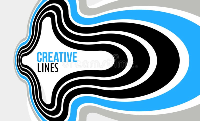 Creative Lines Vector Abstract Background, 3D Perspective Linear ...