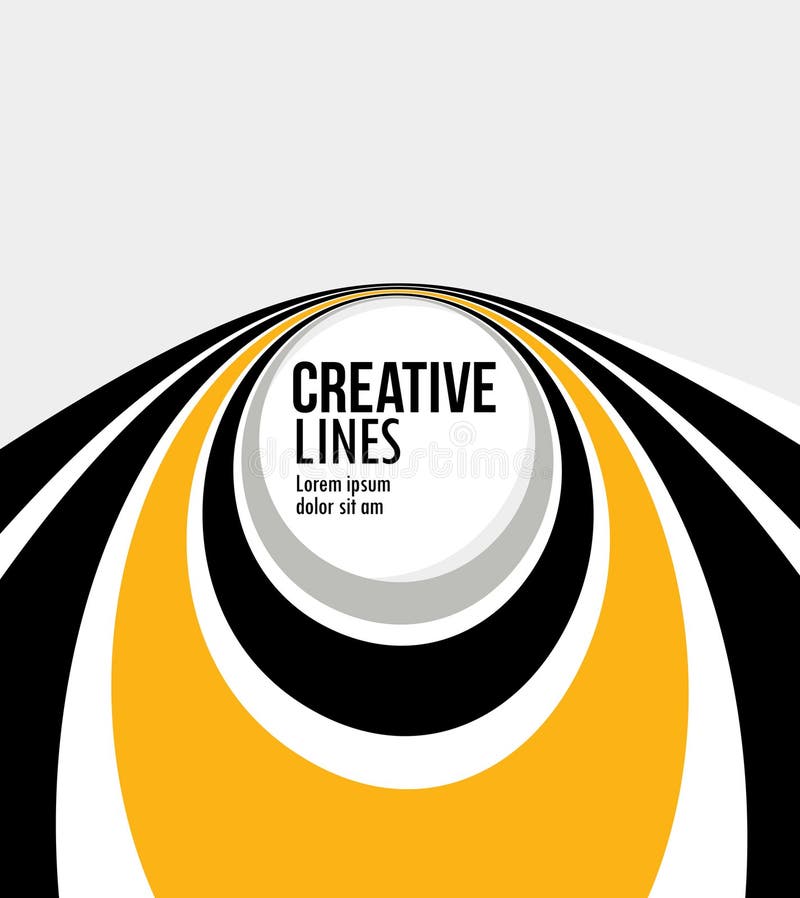 Rotation. BW Poster with Rotating Shapes. Vector Graphics Stock Vector ...