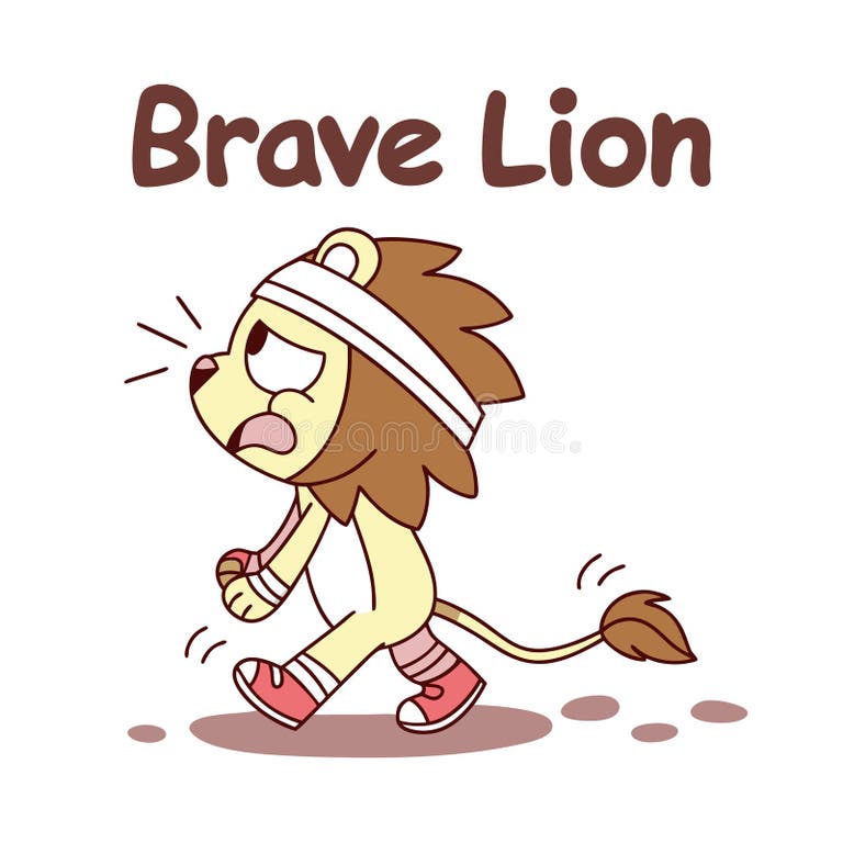 Creative Lion Walking Illustration for Unique Designs Stock ...