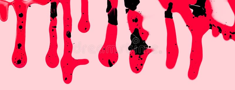 Creative Liquid Red Ink Fluid Drip Texture on Pink Background. Stock ...