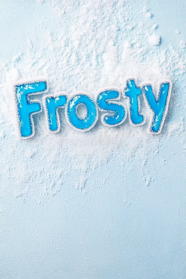 Creative Liquid Text Effect Showcases the Word Frosty on a Snow-dusted ...