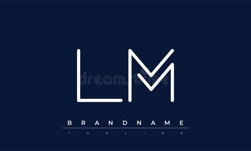Creative LM Letter Initial Logo Vector Image Stock Vector ...