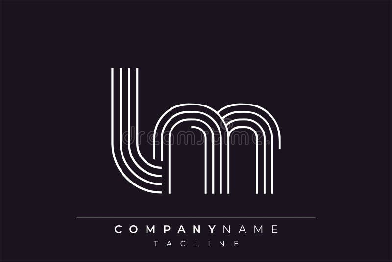 Creative LM Lines Letter Logo Design Stock Vector - Illustration of ...