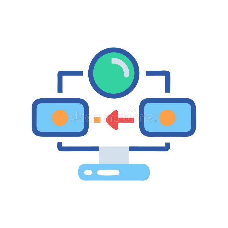 Creative Load Balancer Icon Representation Stock Illustration ...