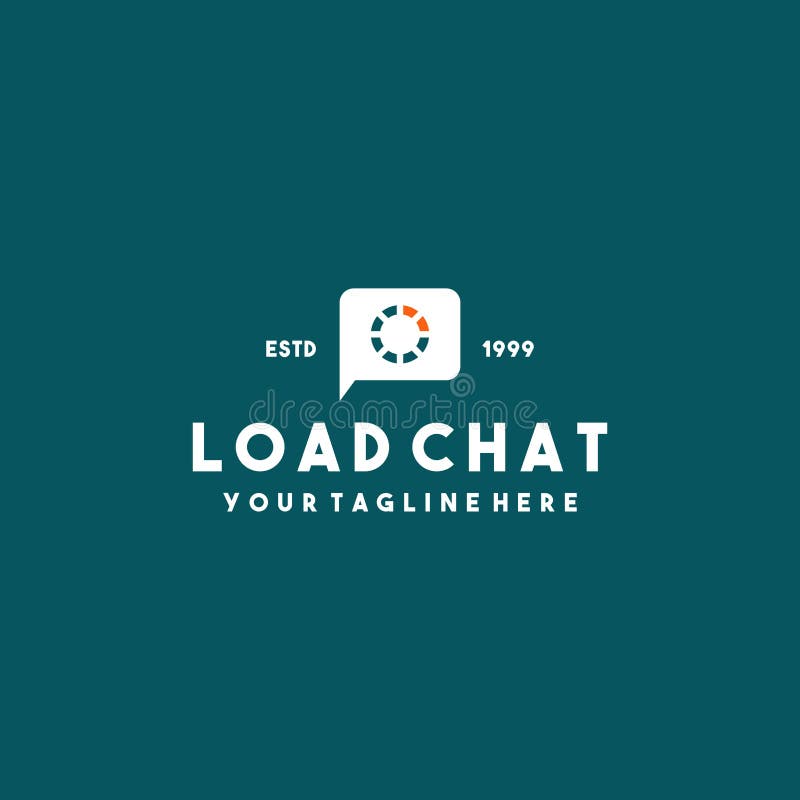 Creative Load Chat Logo Design Stock Illustration - Illustration of ...