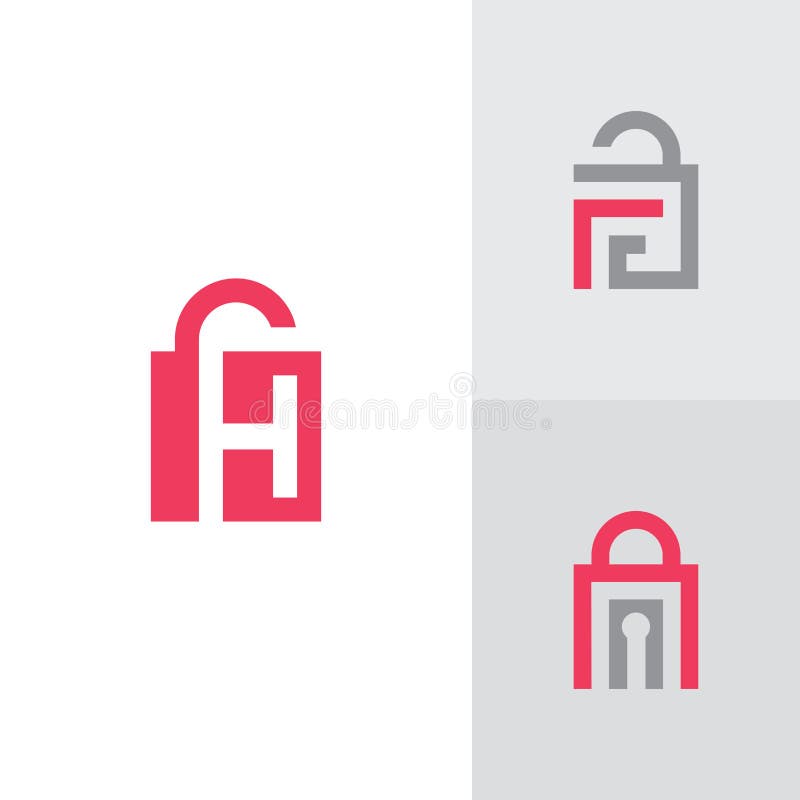 Creative Lock Logo Vector Template Stock Vector - Illustration of ...