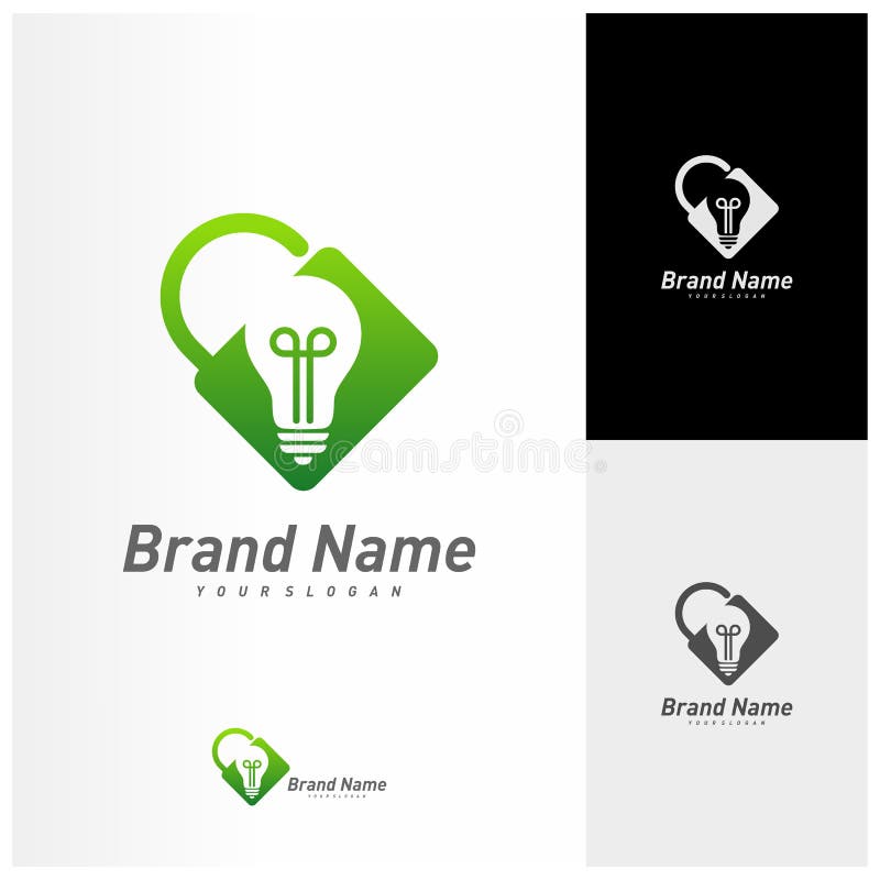 Creative Lock Logo Vector Template. Light Bulb with Lock Logo Design ...