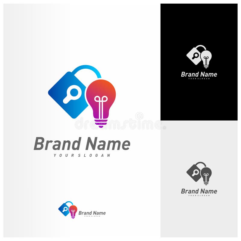 Creative Lock Logo Vector Template. Light Bulb with Lock Logo Design ...