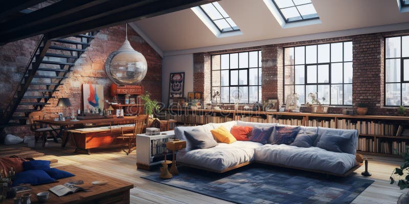 Creative Loft Interior - a Stylish and Imaginative Living Space with an ...