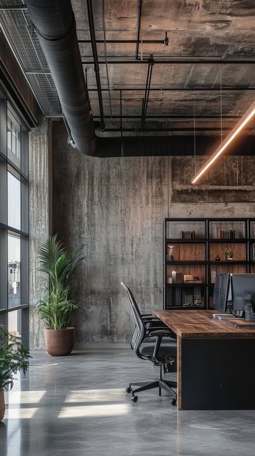 Creative Loft Office Hub stock illustration. Illustration of community ...