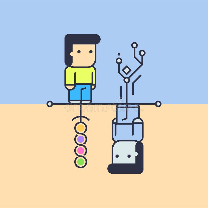 Creative and Logical Thinking of Different People Stock Illustration ...