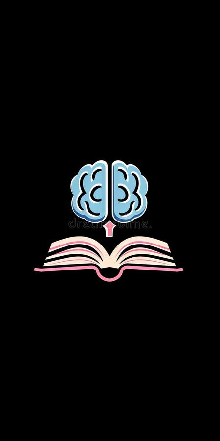 Creative Logo with a Brain and a Book. Stock Illustration ...