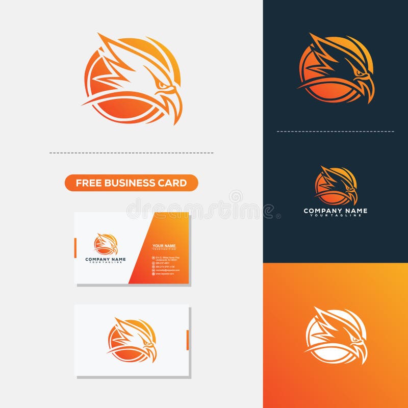 Eagle Head Creative Logo and Business Card Design Stock Vector ...