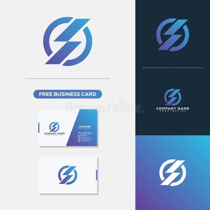 Letter S Creative Logo and Business Card Design Stock Vector ...