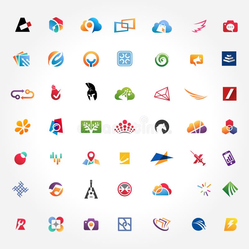 Creative Logo Collection Set Stock Vector - Illustration of business ...