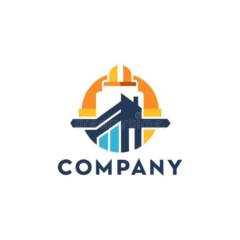 Plumbing and Home Building Service Logo Design Illustration Stock Image ...