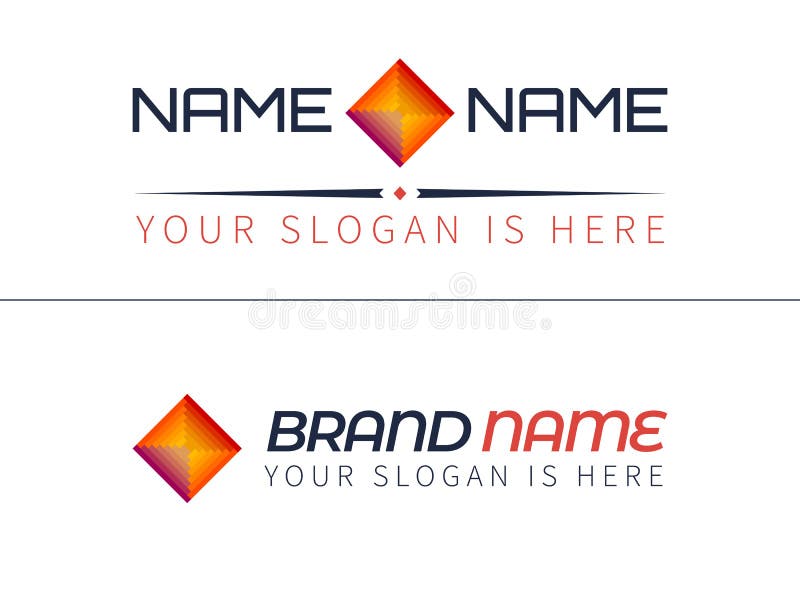 Creative Logo Design Based Square Shape. Pixel Art, Gradient. Business ...