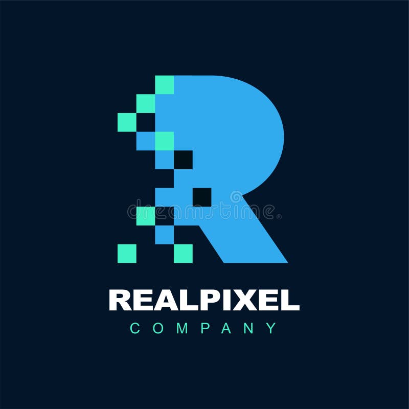 Letter R Pixel Technology Creative Logo Symbol Vector Stock Vector ...