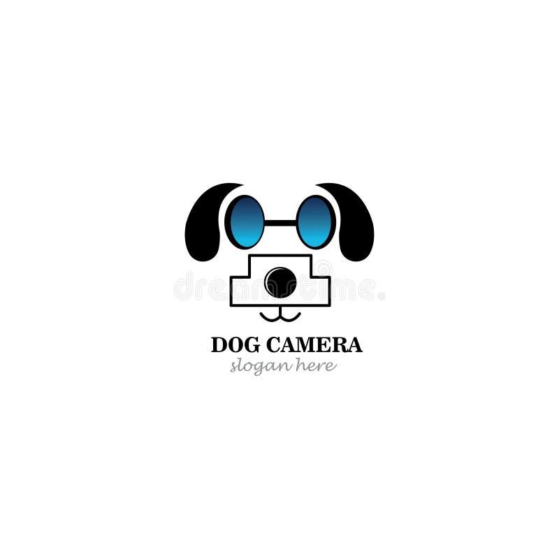 Creative Logo Dog Head Illustration of Design Camera Vector Stock ...