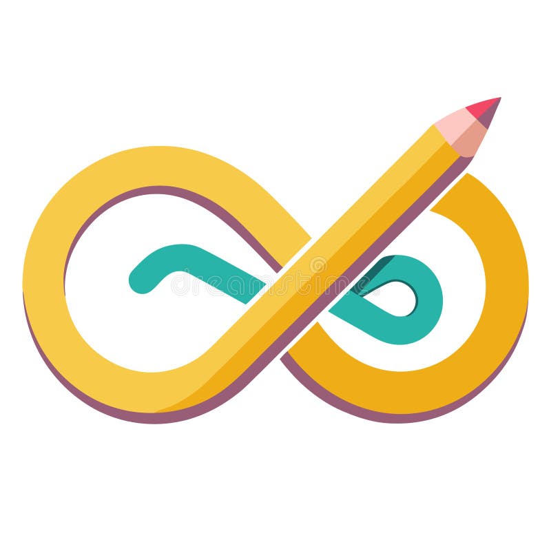 Infinity Symbol with Pencil: Creative Concepts, Education, Design, and ...