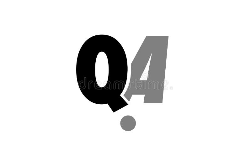 Qa Q a Black White Grey Alphabet Letter Logo Icon Combination Stock ...