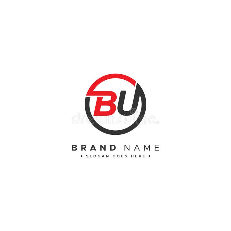 Creative Logo for Initials BU in Monogram Style - Vector Template for ...