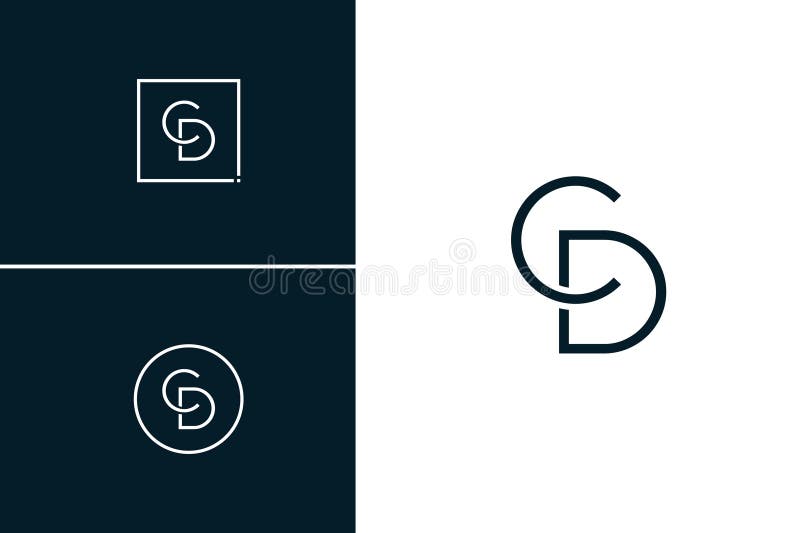 Creative Logo for Initials CD in Monogram Style - Vector Template for ...
